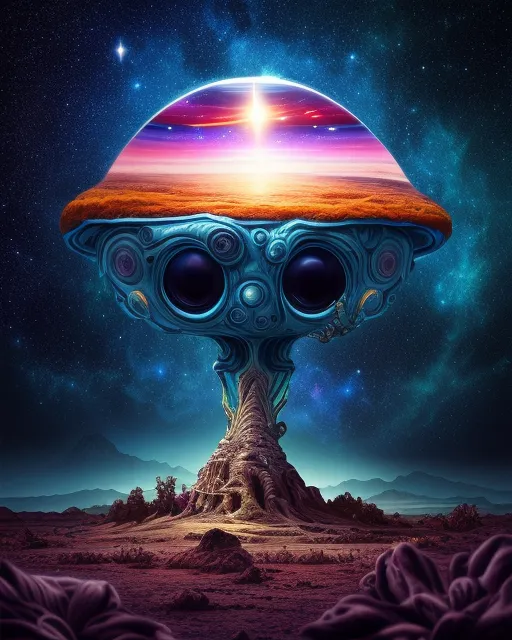 alien discovering earth digital art AI Photo Generator starryai