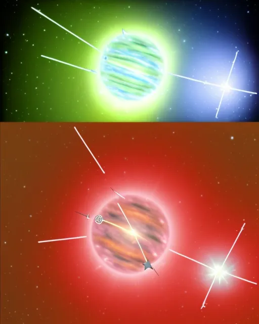 Trinary star system - Free AI Photo Generator - starryai