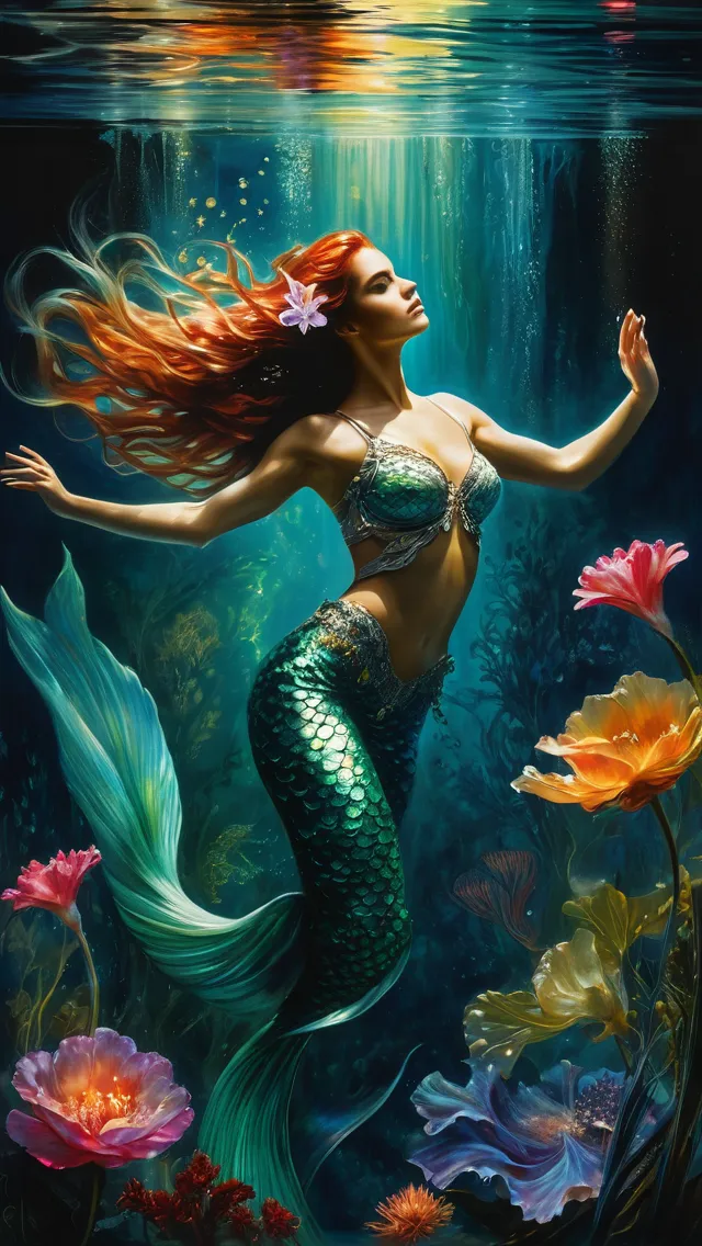Traditional Mermaid AI Photo Generator starryai