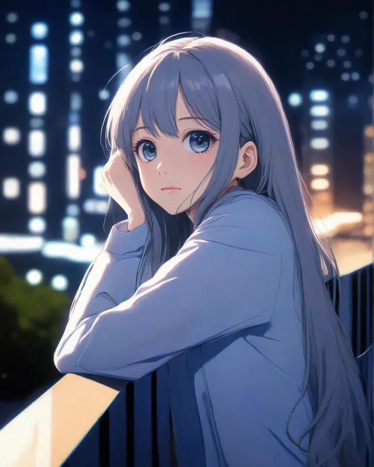 girl anime character solo serious AI Photo Generator starryai