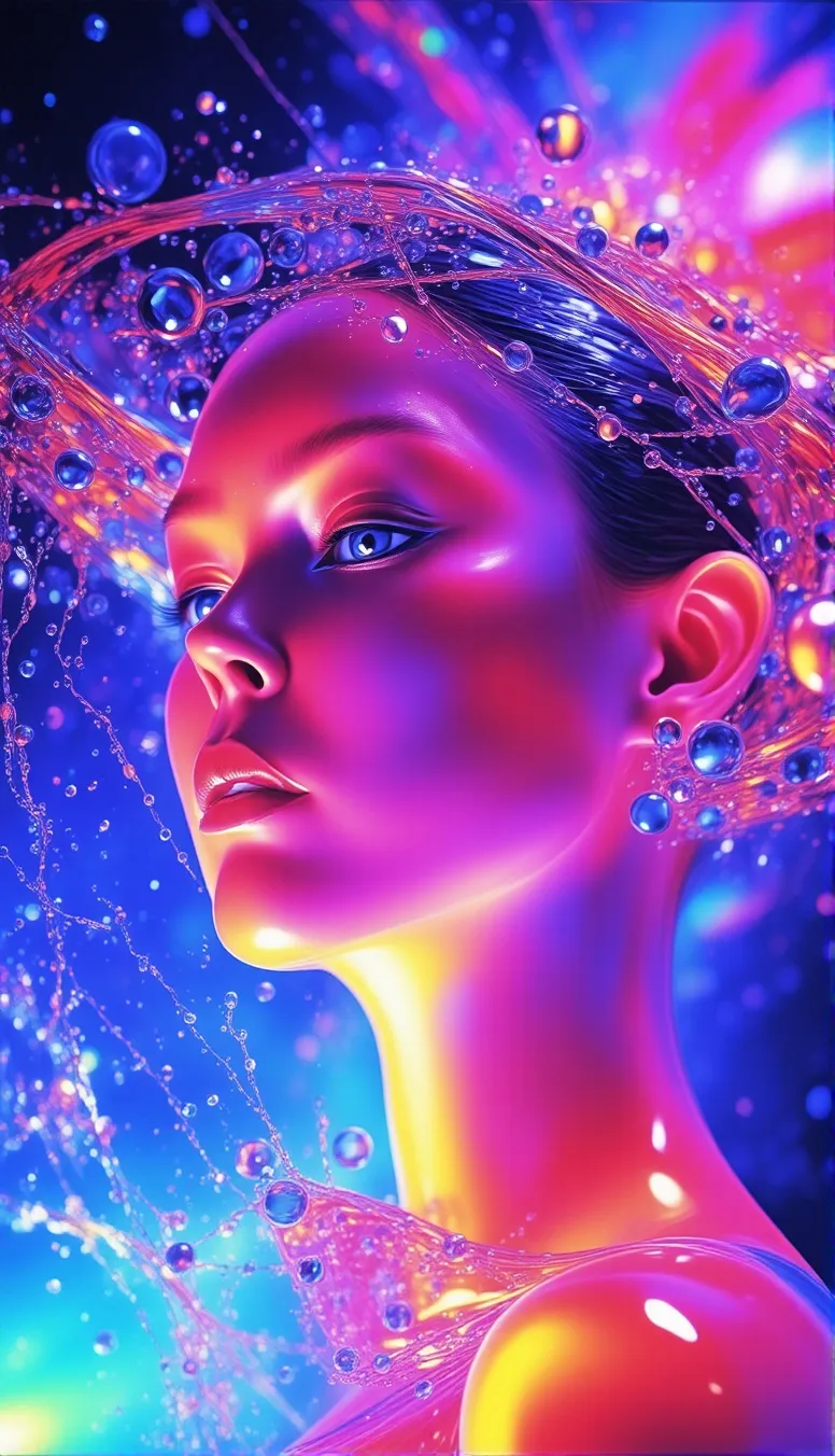Liquid Chroma haute coture Bg - Free AI Photo Generator - starryai