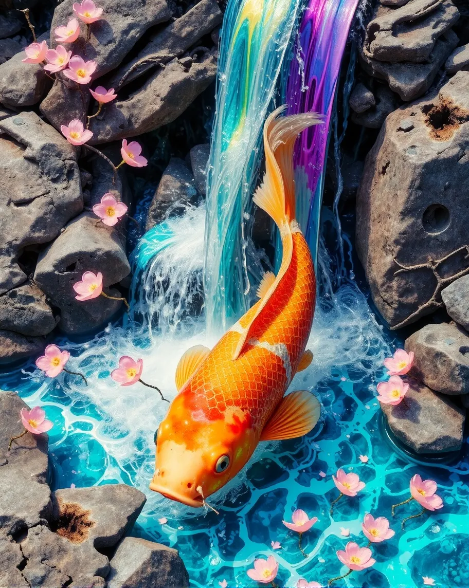 Waterfall Chroma - Free AI Photo Generator - starryai