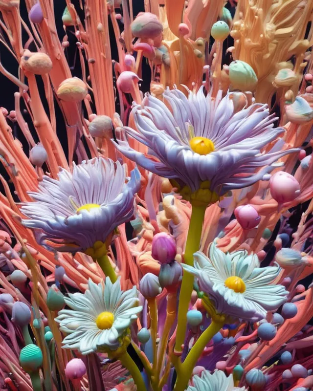 Chroma caper flowers - Free AI Photo Generator - starryai