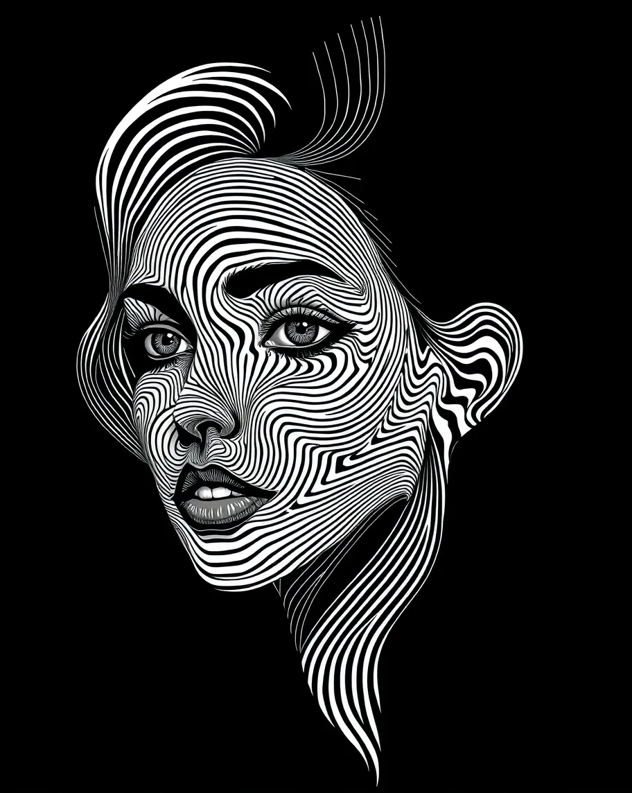 a portrait a woman's face formed - Free AI Photo Generator - starryai
