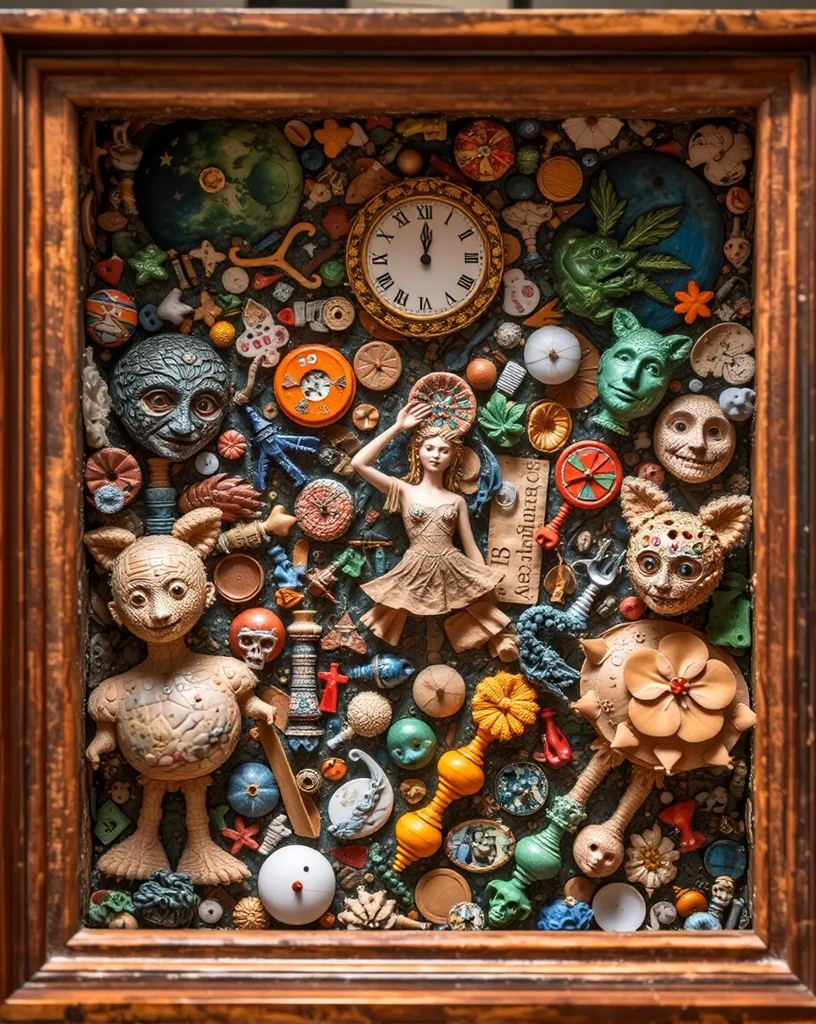 Shadowbox Collage; creating 1930s - Free AI Photo Generator - starryai