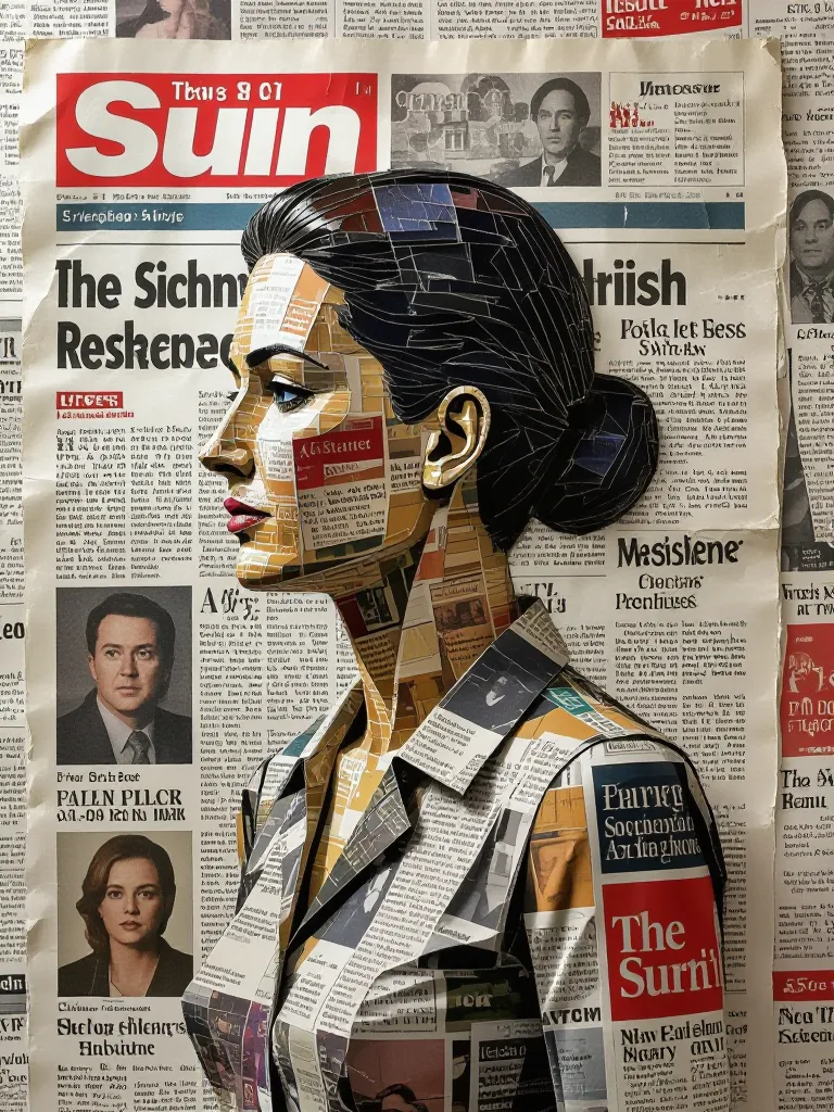 Surreal newspaper sculpture, made - Free AI Photo Generator - starryai